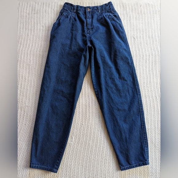 Cherokee | Jeans | Vtg 8s Cherokee Dark Wash High Waist Pleated Tapered ...